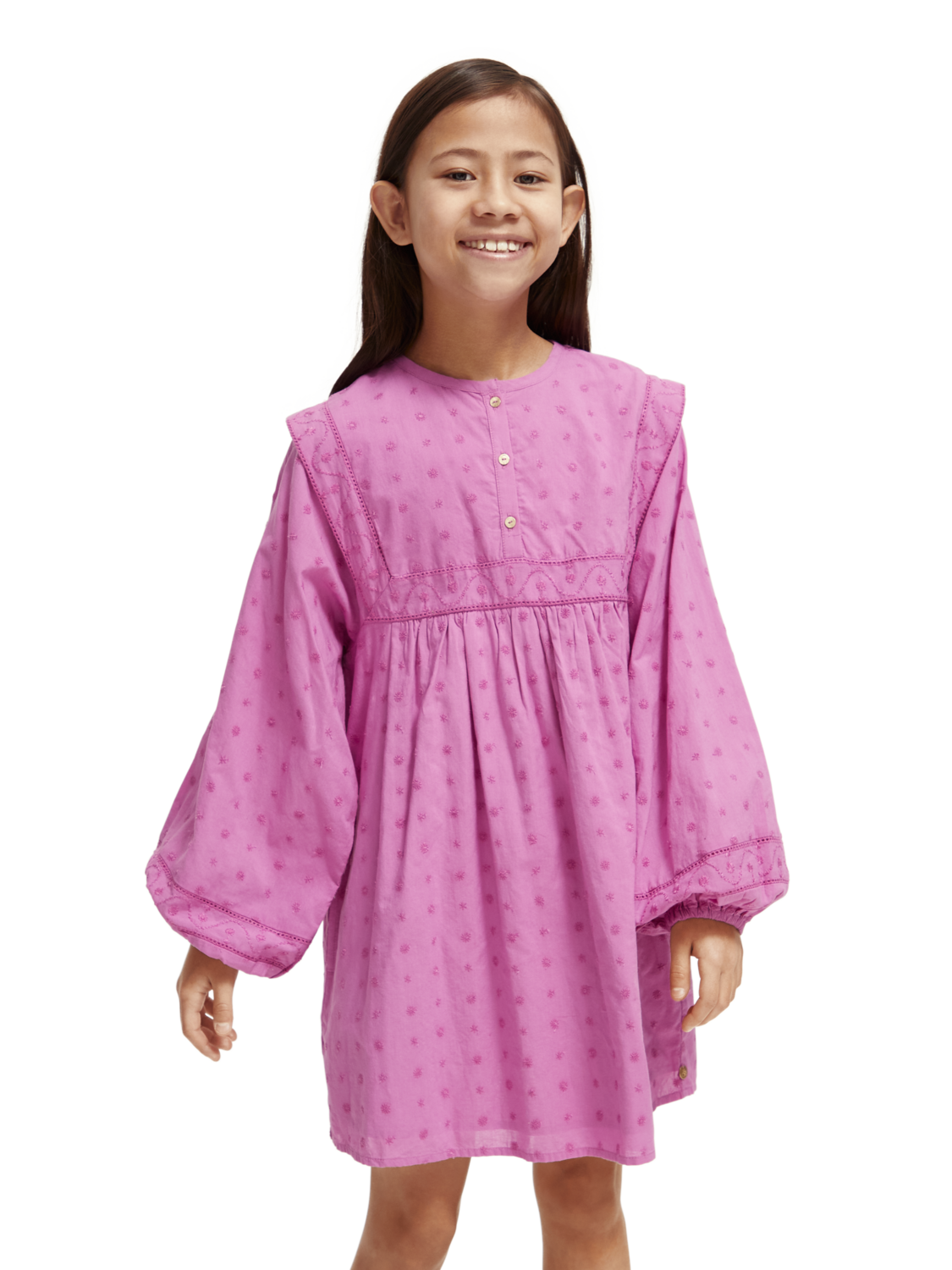 Girls' Broderie Anglaise Panel Dress – Scotch & Soda