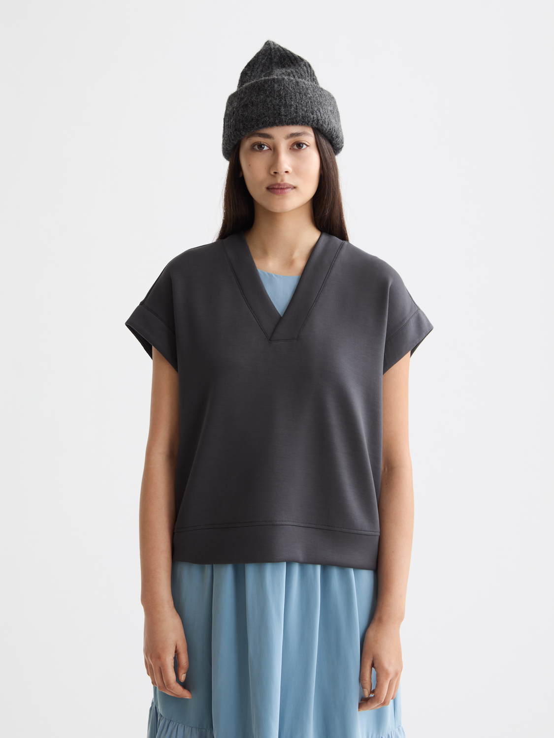 V-Neck Sleeveless Modal Sweatshirt – Scotch & Soda